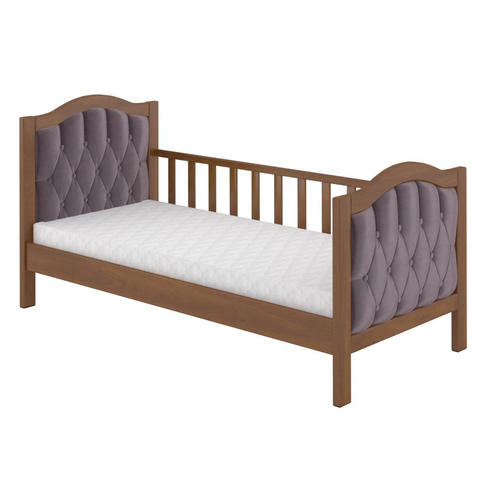 Кровать Тоскана 2 Мини 90х200 с ящиками слоновая кость с одним бортиком ...